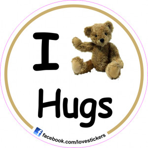 Autocollant / Sticker - I Love Hugs - mylovesticker.com